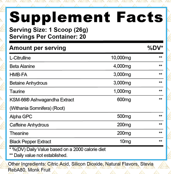 Pre-Workout - Blue Raspberry - 20 Servings – Adonis Complex